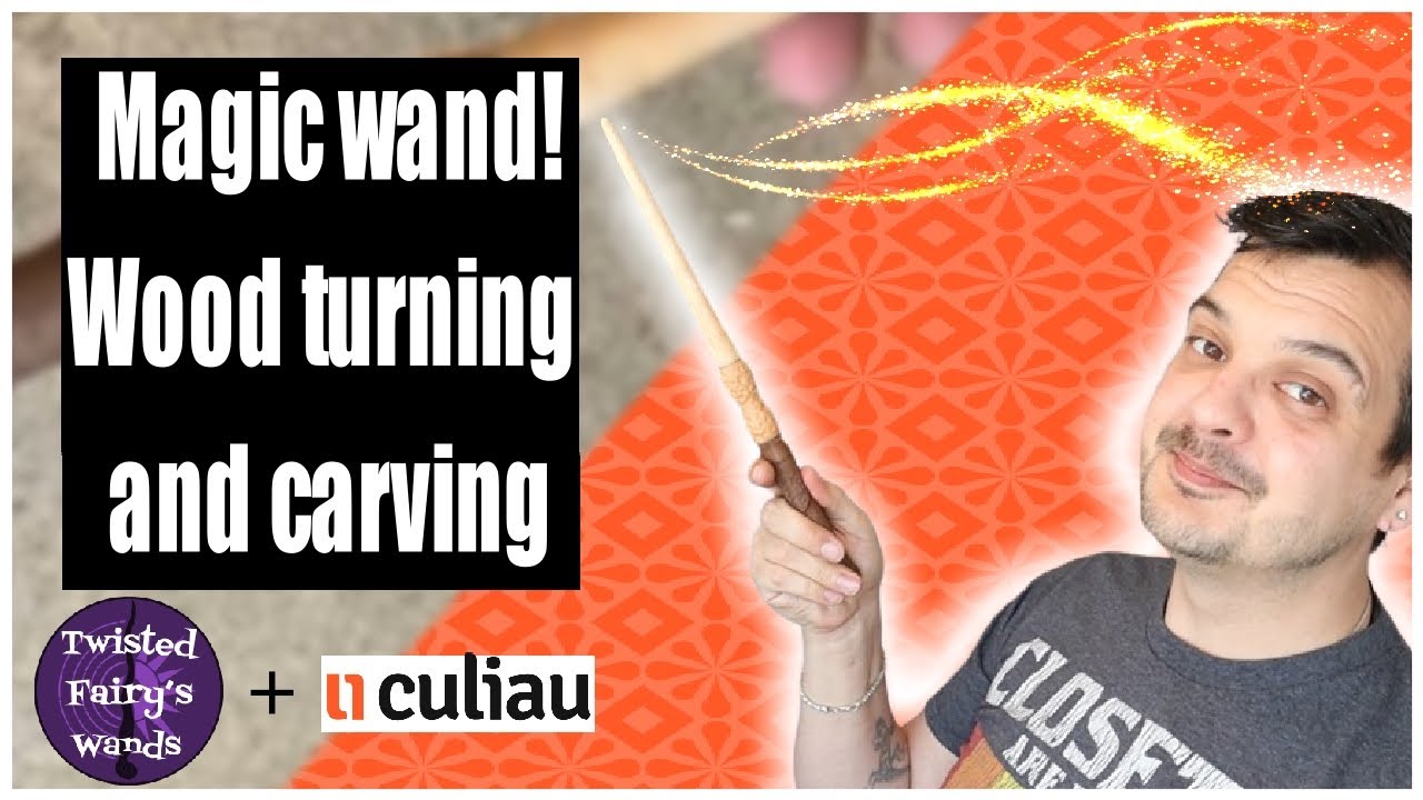 Wood Turning and Carving a Magic Wand - ft. Culiau Customizer - YouTube