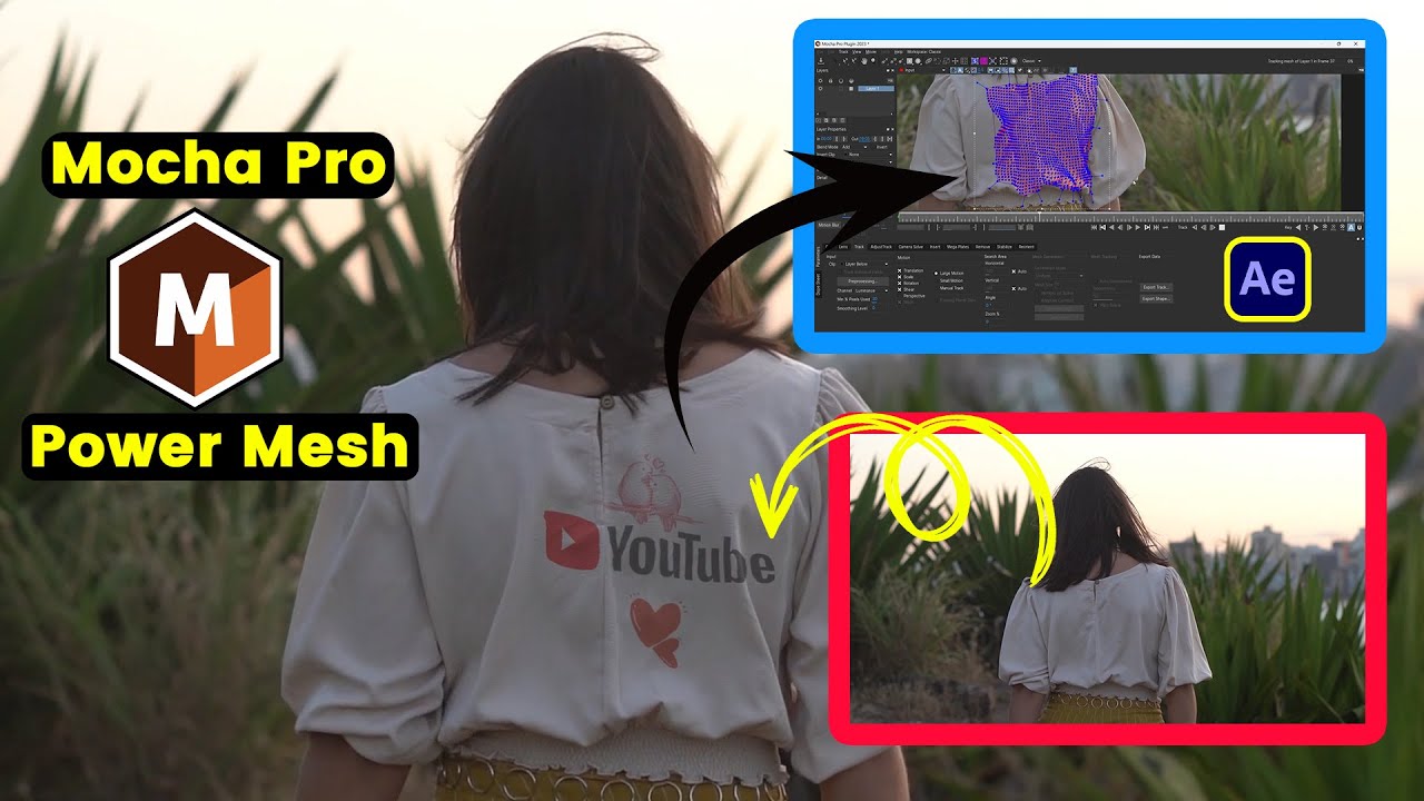 || After effect Mocha pro Power Mesh || Tutorial in Hindi || #aftereffects #editing #tutorial ...