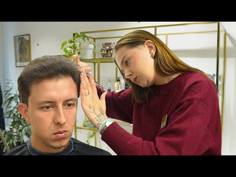 Absolute Gem 95% Scissors Smooth Haircut by Cute Lady Barber Helen