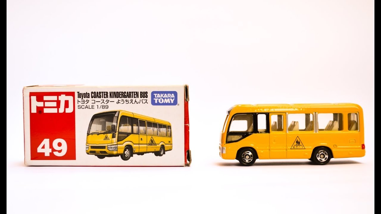Toy Bus Yellow Toyota Coaster - YouTube