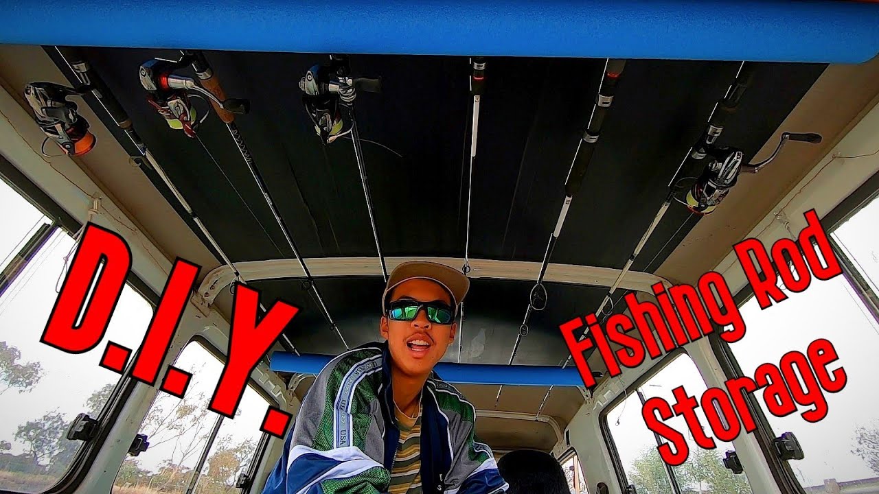 How to make DIY Fishing Rod Storage Rack! (Pool Noodles) - YouTube