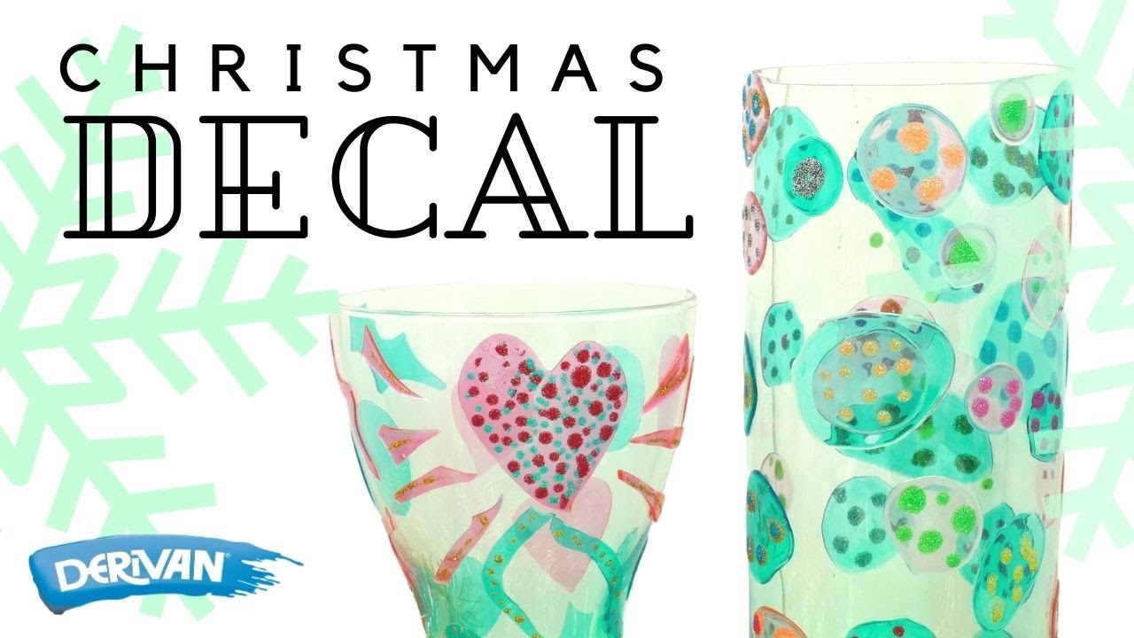 Make Christmas Glass Decals | Glitter Craft - YouTube