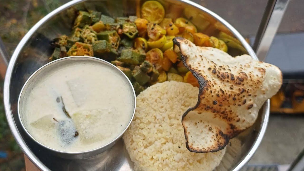 A simple comforting Millet lunch - a regular day - what i cook for ...