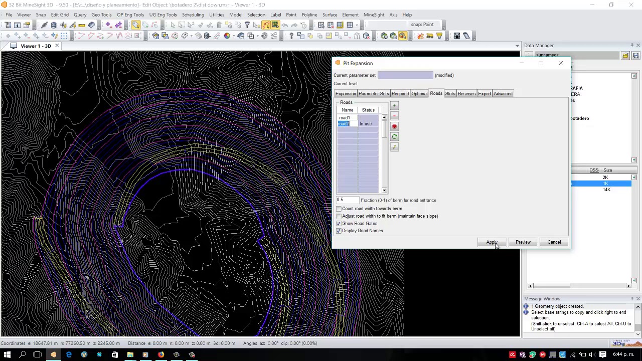 tutorial minesight botadero up - down - YouTube