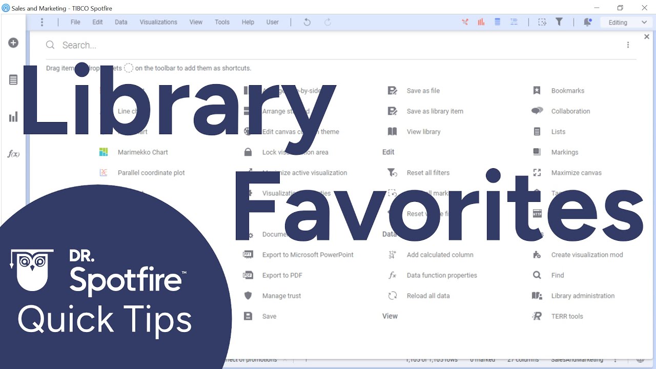 Spotfire Library Favorites - YouTube