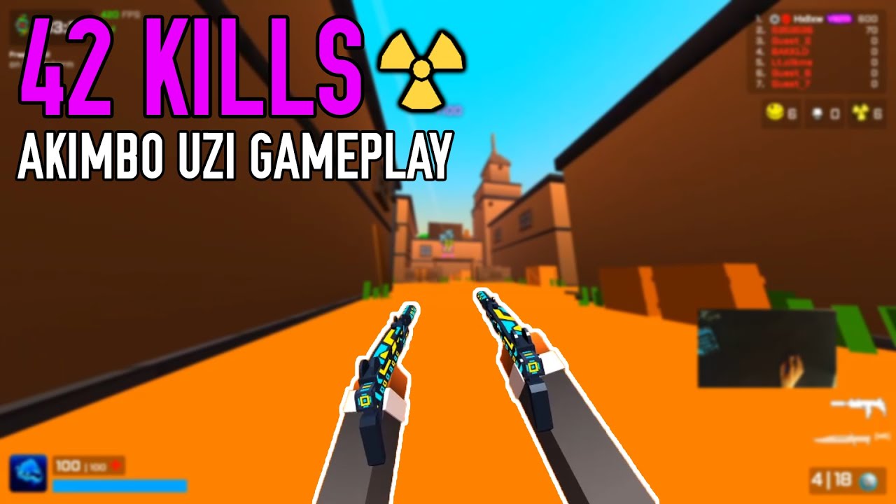 Akimbo Uzi Nuke on Krunker (42 Killstreak) - YouTube