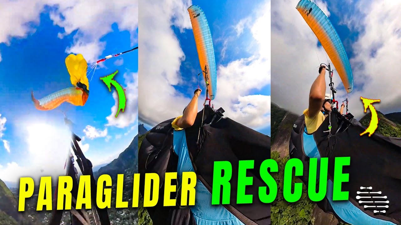 Paraglider Uses Reserve Parachute and Lands in a Tree - YouTube