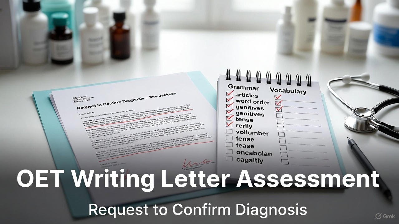OET Writing: “Request to Confirm Diagnosis” Letter Assessment (Grammar ...