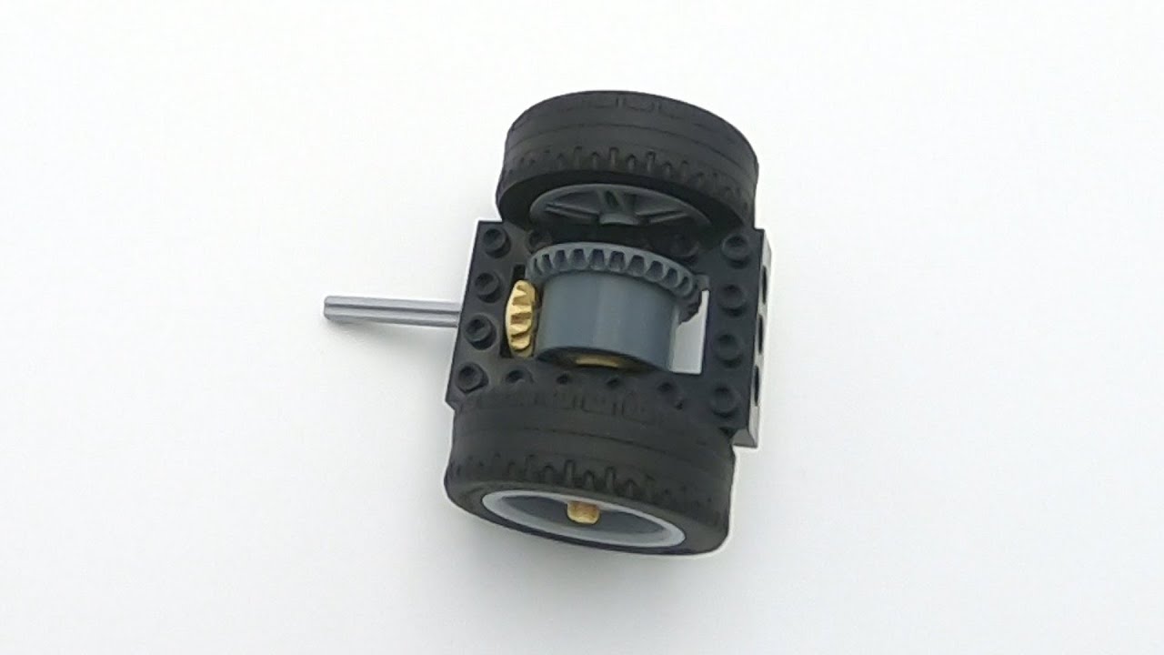 Custom 2 studs wide differential frame #1 - YouTube