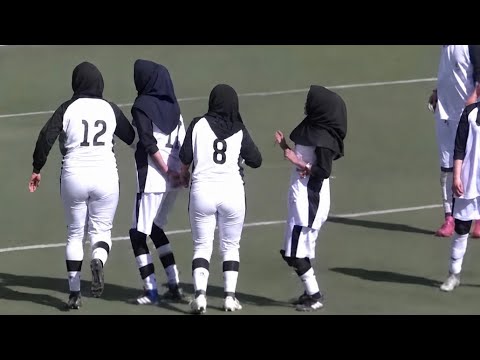 Afghani women freekick #freekick #hijabiinthefreekickwall  #women’sfootball #women