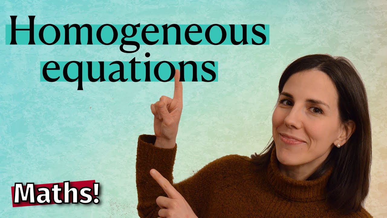 Homogeneous first order ordinary differential equations - YouTube