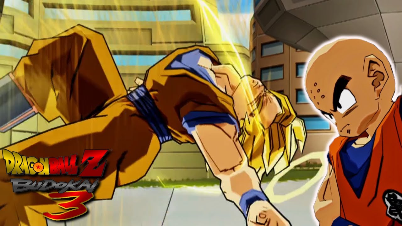 Dragon Ball Z Budokai 3 Krillin (Turtle Hermit Gi) vs Goku (Halo ...