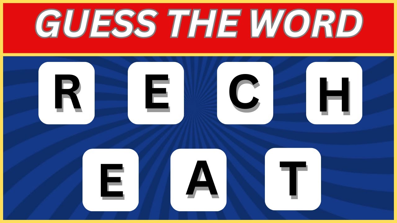 Guess the word 6 letters| Scrambled words 7 letters. - YouTube