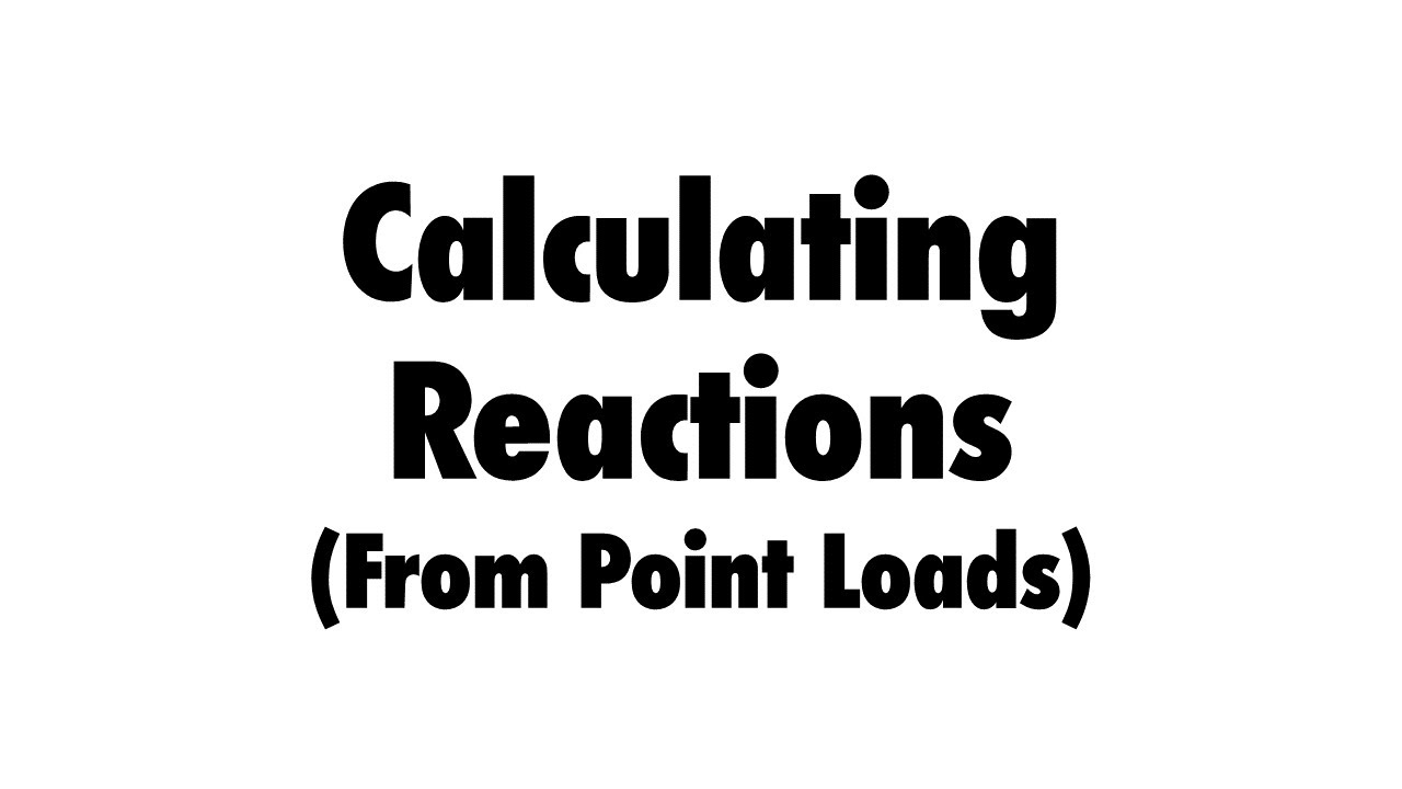 Calculating Reactions From Point Loads - YouTube