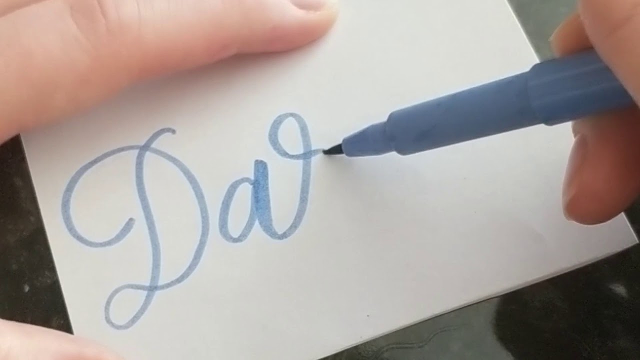 Darcie - modern calligraphy name - real time lettering - YouTube