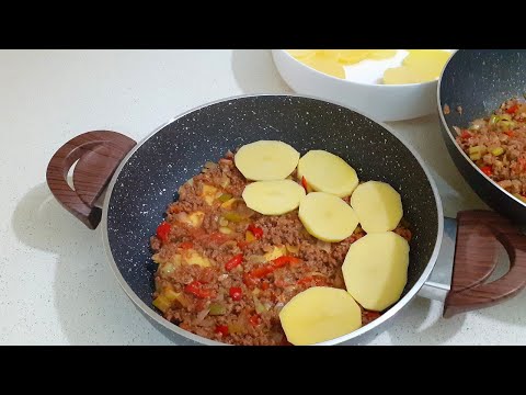 PATATESİ KIZARTMADAN KOLAY PATATES MUSAKKA NASIL YAPILIR