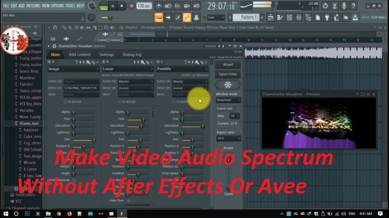 Make Video Audio Spectrum In FL Studio 20 2019[Without After Effects Or ...