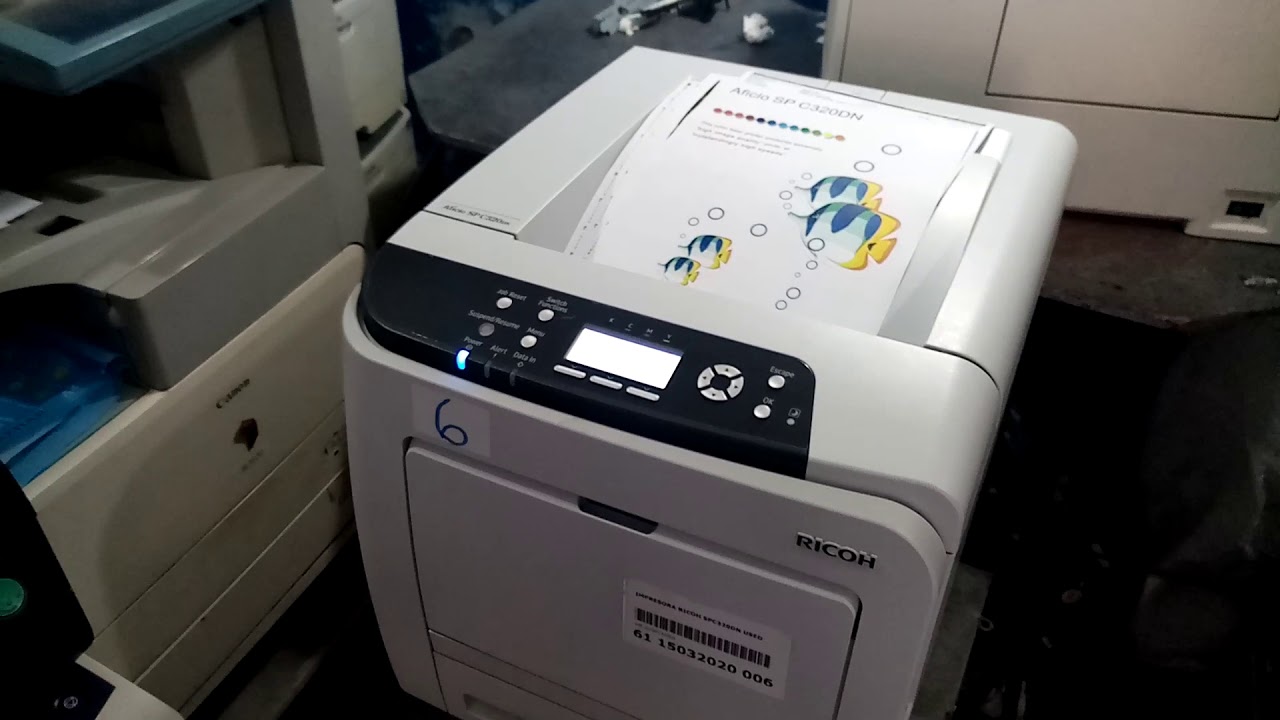 طابعه ريكو ٣٢٠ ألوان استيراد الخارج بحاله ممتازه |ricoh 320 printer(1 ...