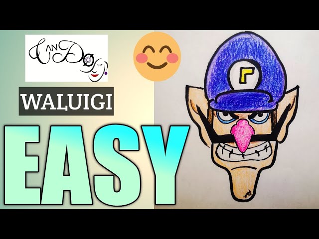 Waluigi Face Drawing
