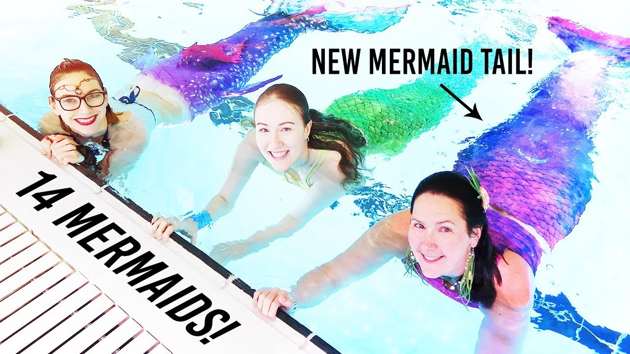 MERMAID Meetup at the POOL and a SPECIAL Unboxing! - YouTube