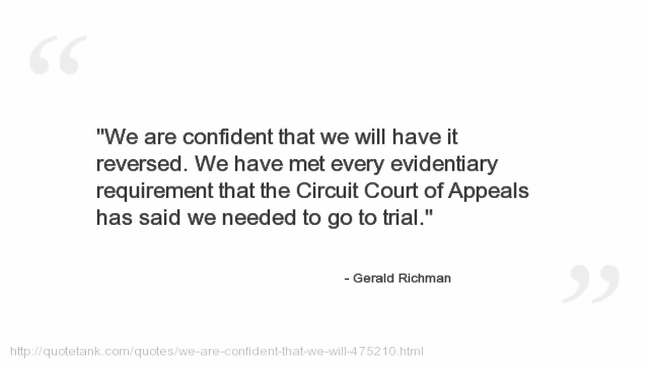 Gerald Richman Quotes - YouTube
