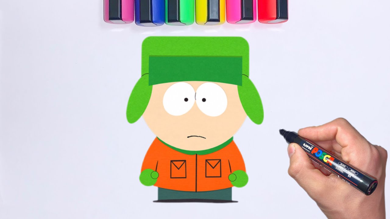Kyle Broflovski from the cartoon "South Park"/ How to Draw Kyle - YouTube