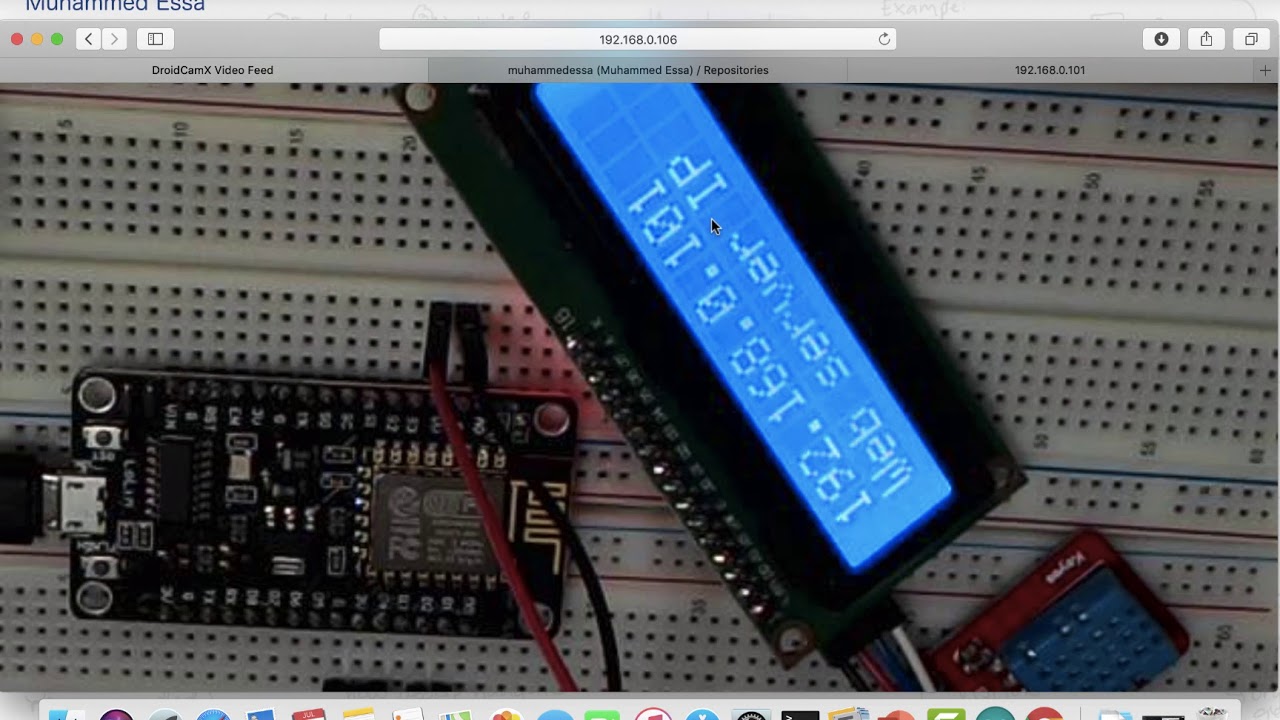 17 Nodemcu Esp8266 Web Server Dht Sensor With Ip Lcd Youtube