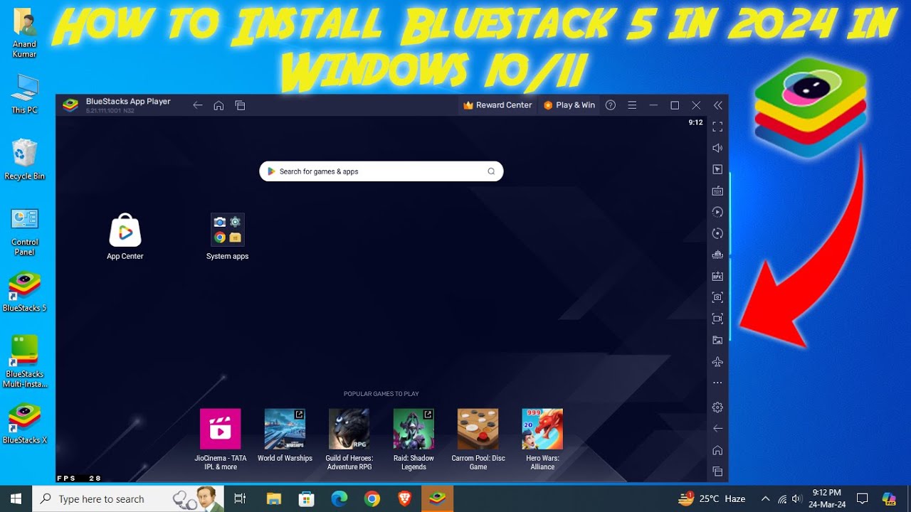 How to install bluestacks 5 in Windows 10/11 ( Latest Version 2024 ...