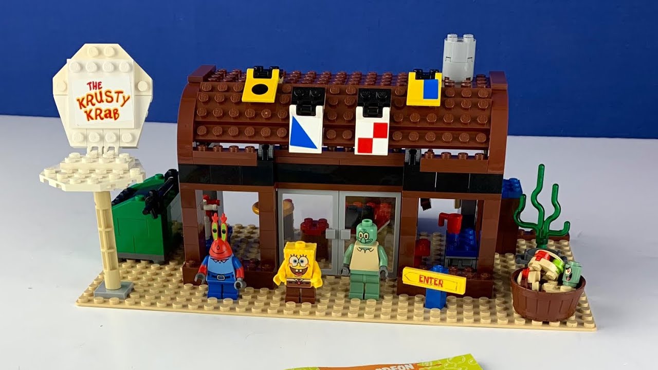 Building the LEGO SpongeBob SquarePants Krusty Krab. Set number 3825 ...