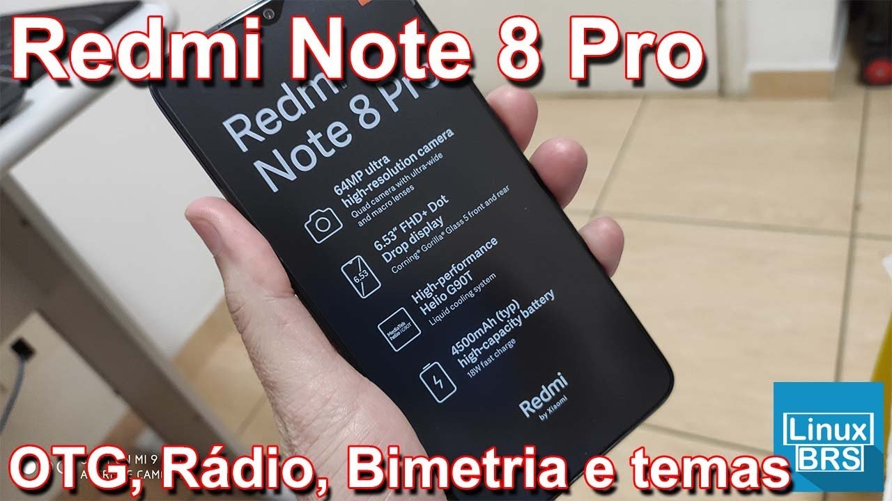 🔘 Xiaomi Redmi Note 8 Pro - OTG, Rádio FM, Biometria e Temas - YouTube