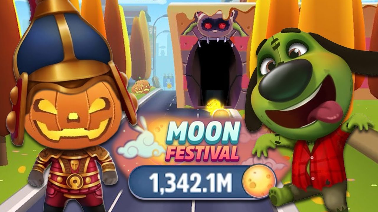 Talking Tom Gold Run Moon Festival! General Tom & Zombie Ben Battle ...
