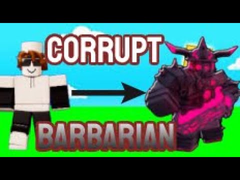 I used the NEW CORRUPT BARBARIAN kit skin (Roblox Bedwars) - YouTube