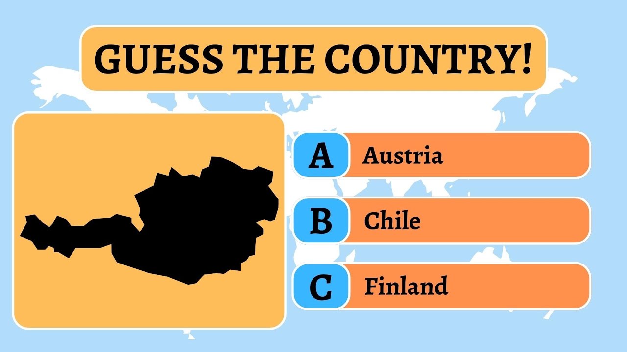 Can You Guess the Country by the Shape? (Hard) Country Quiz - YouTube