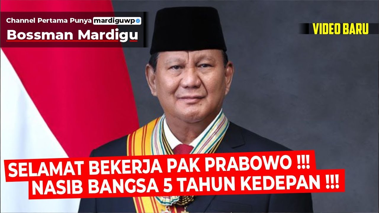 SELAMAT BEKERJA PAK PRABOWO!! BEBAN ANDA SANGAT BERAT, LANGSUNG HARUS ...