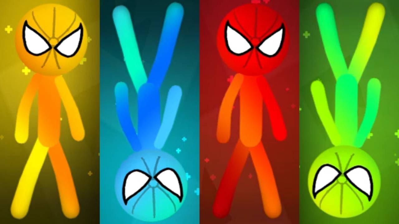 The Stickman SPIDERMAN MINIGAMES Gameplay - Stickman Party 1 2 3 4 ...