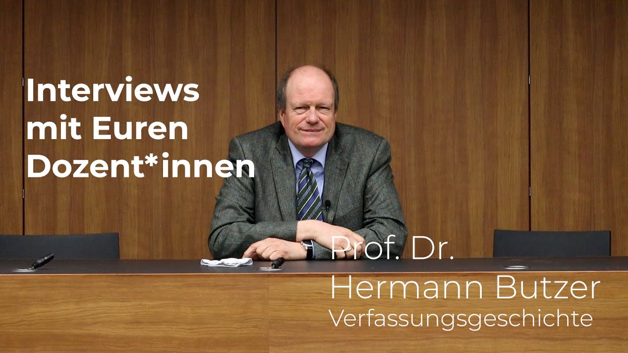 Interview mit Prof. Dr. Hermann Butzer // FSR Jura Hannover - YouTube