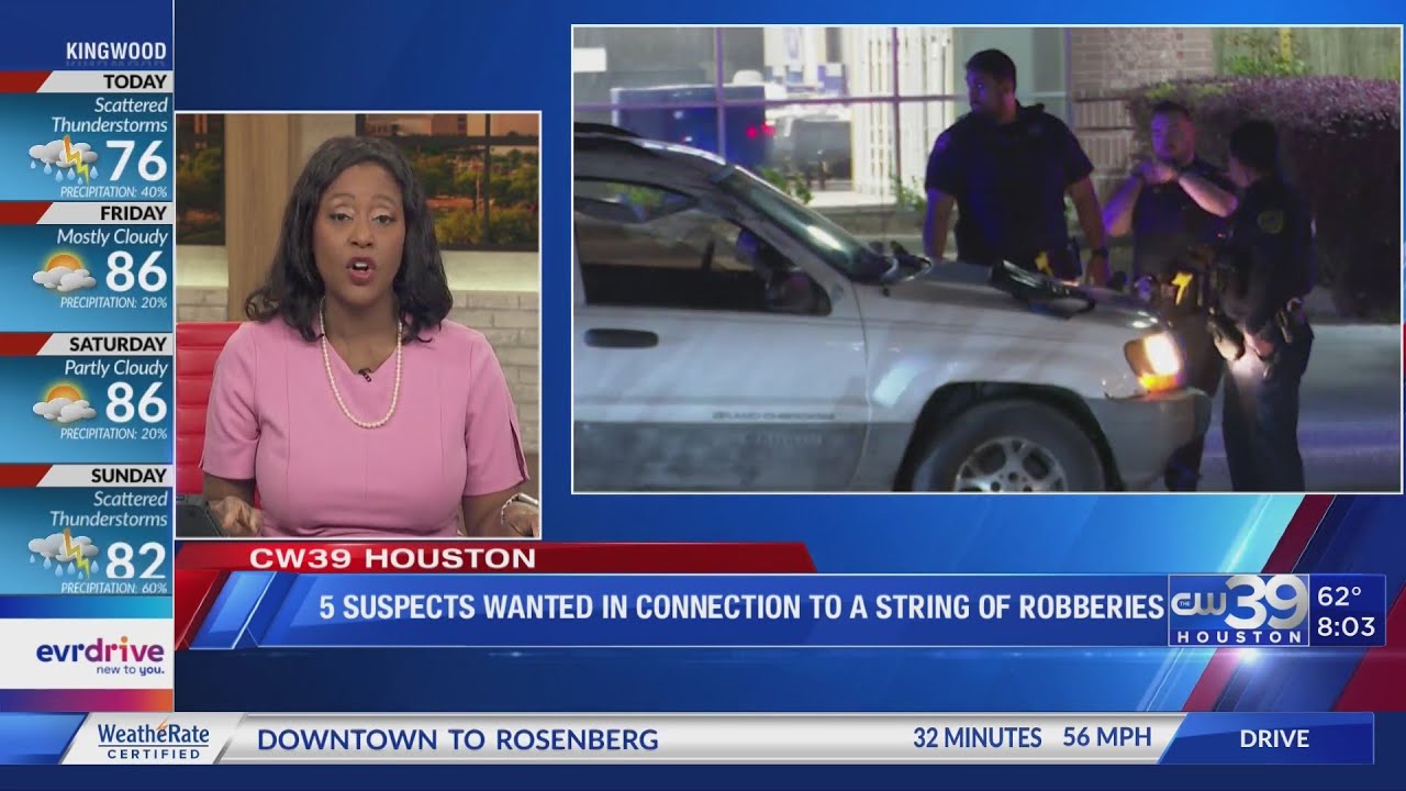 Five Suspects Wanted In Connection To A String Of Robberies In North