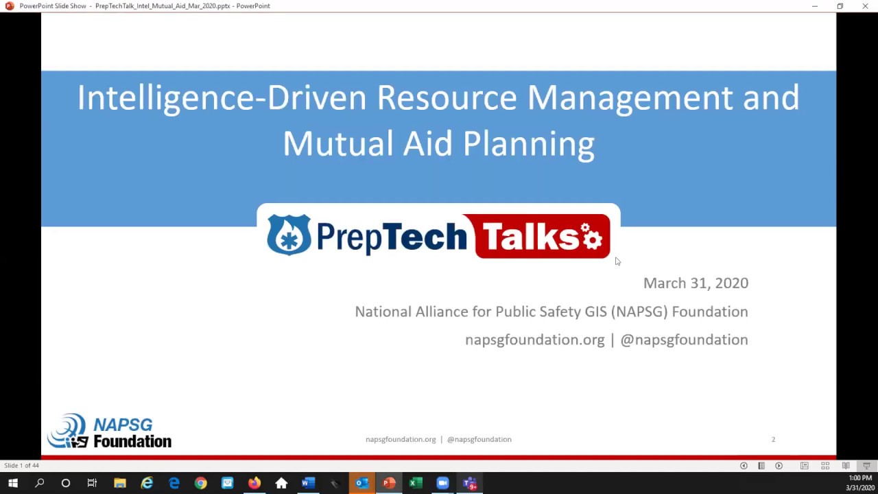 PrepTech Talk: Intelligence-Driven Resource Management & Mutual Aid Planning - YouTube