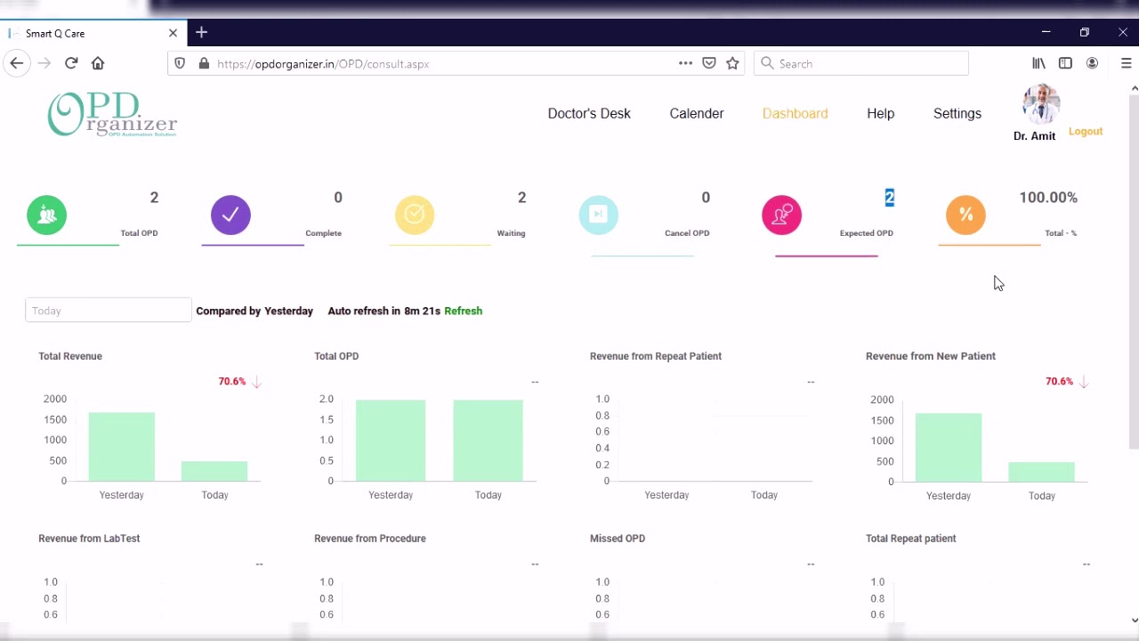 How to use OPD Dashboard in OPD Organizer - YouTube