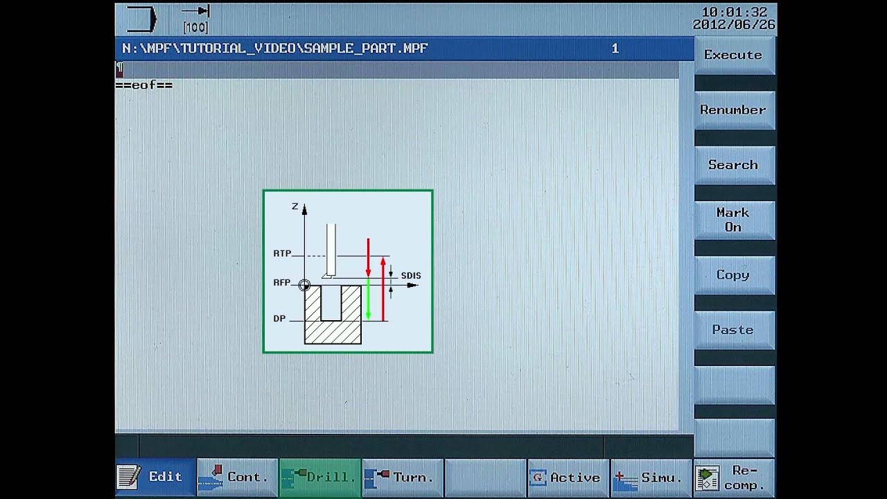 SINUMERIK 808D Tutorial Turning Part 10 - Intro program editor - YouTube