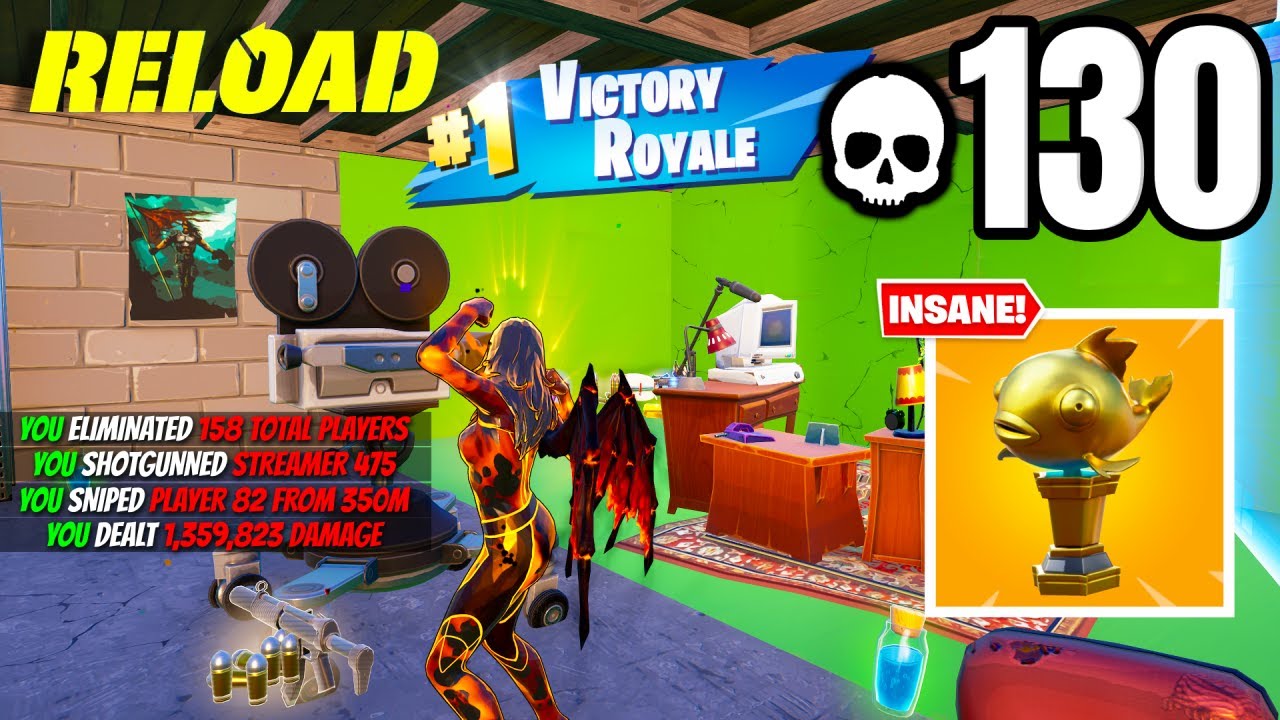 130 Elimination Solo vs Squads Wins Full Gameplay (Fortnite Reload ...