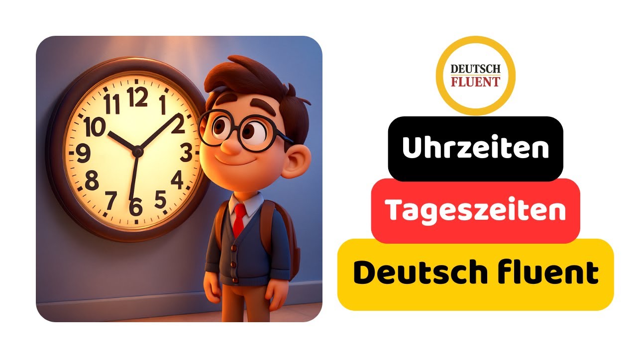 How to tell the time in German (Uhrzeit) | Times of day (Tageszeiten ...