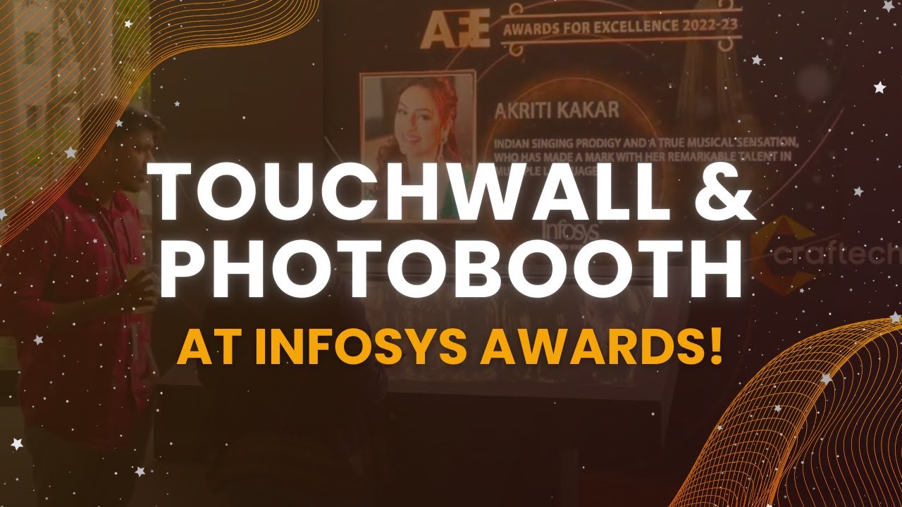 Mind-Blowing Touch Wall & Photo Booth at Infosys Awards! 🖼️ # ...