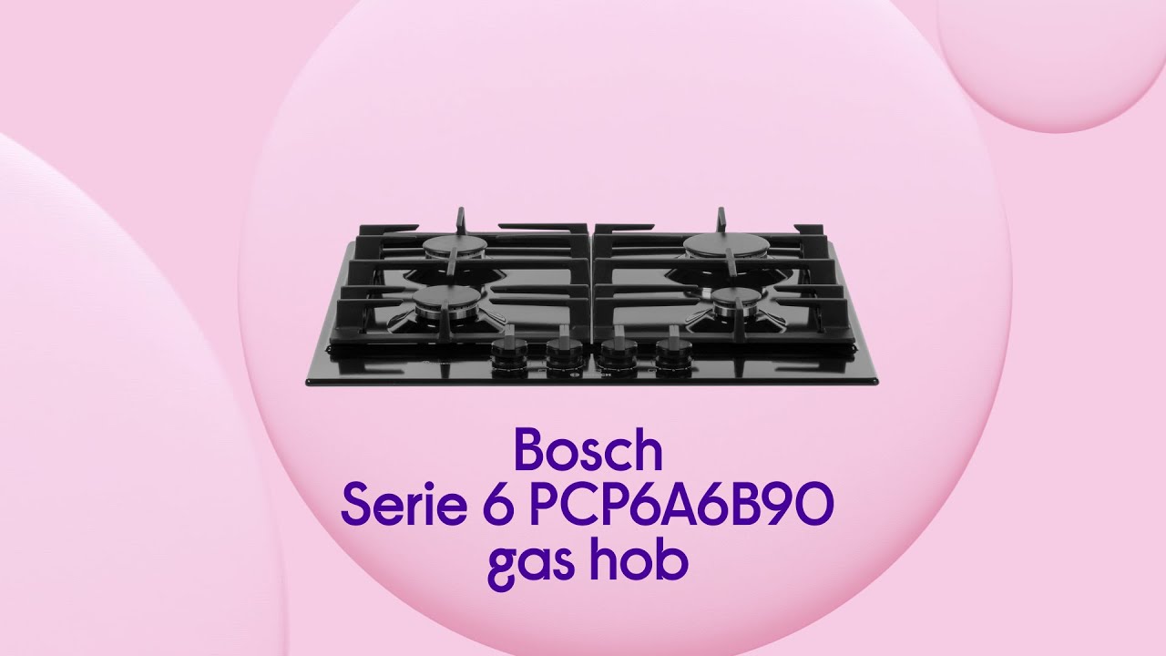 Bosch Serie 6 PCP6A6B90 Gas Hob - Black | Product Overview | Currys PC ...