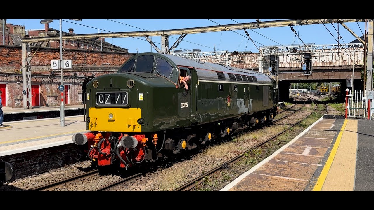 Class 40 D345 in BR GREEN on Special Charter at Preston 27th May 23 ...
