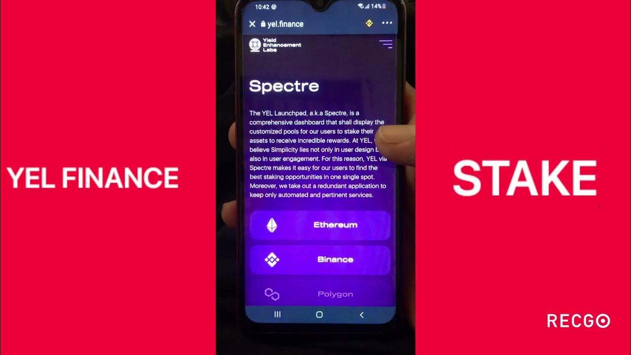 Como fazer STAKE da YEL FINANCE direto no site pelo celular (passo a passo) - YouTube