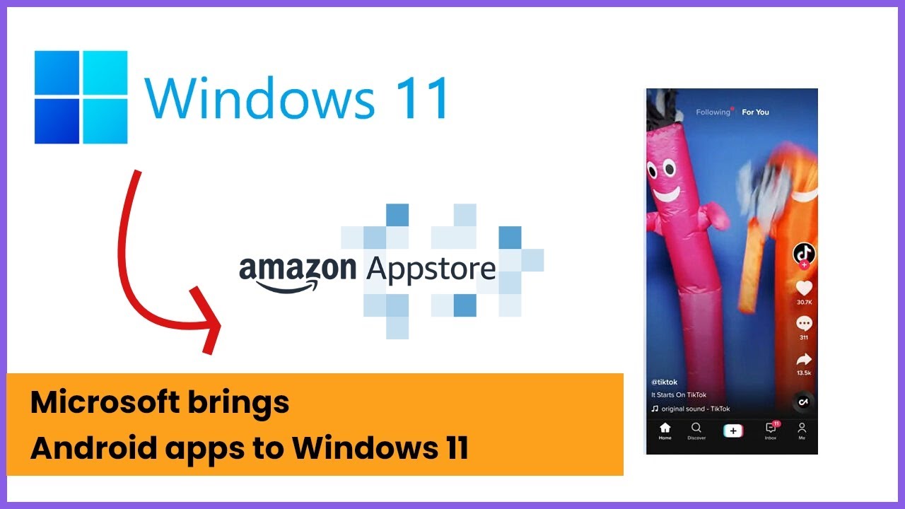 Now you can open Android apps in Windows 11 - YouTube