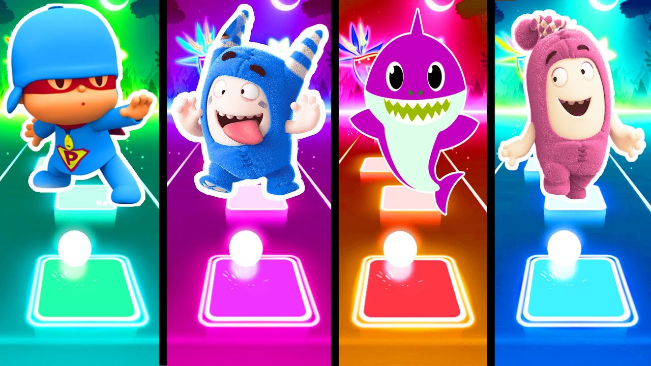 Pocoyo 🆚 Oddbods Pogo 🆚 Baby Shark 🆚 Oddbods Newt. 🎶 Who Is Best? - YouTube