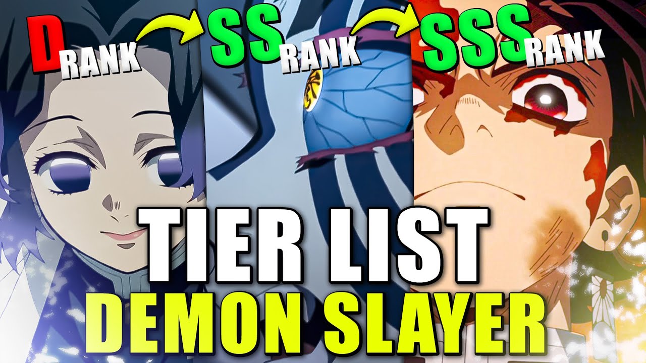 TIER LIST RANKEANDO OS PERSONAGENS DE DEMON SLAYER | DE RANK F AO RANK ...
