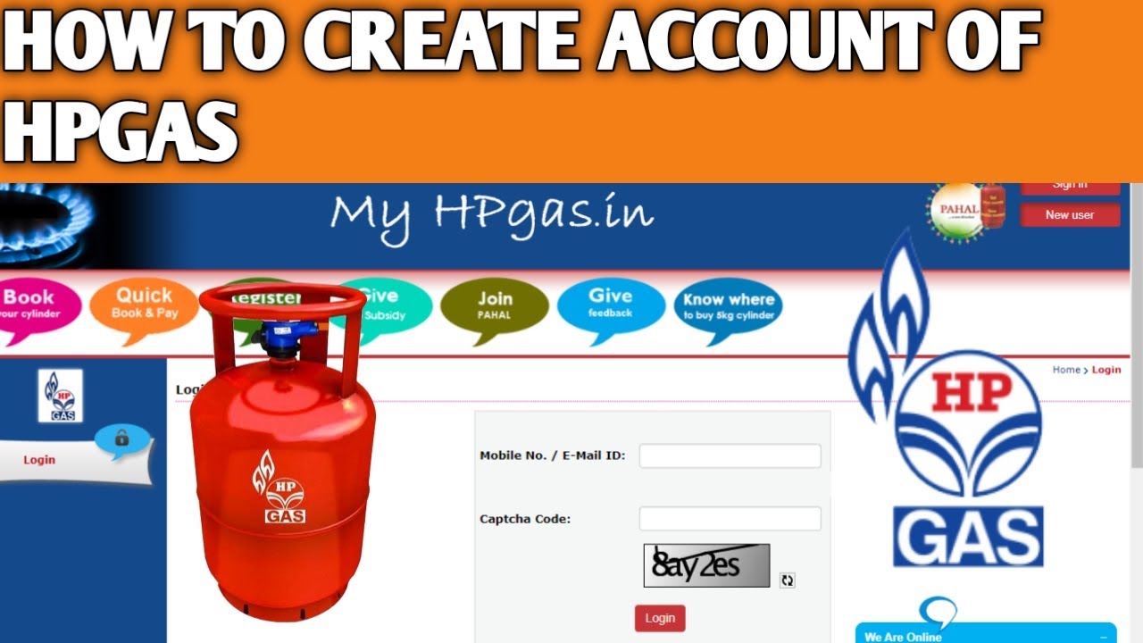 How to create hp gas online account||hpgas me registration kaise kare ...